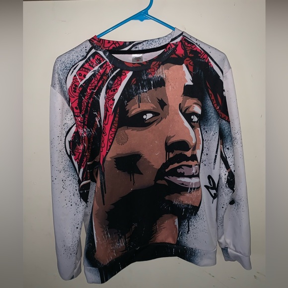 Tops | Tupac Crew Long Sleevelight | Poshmark